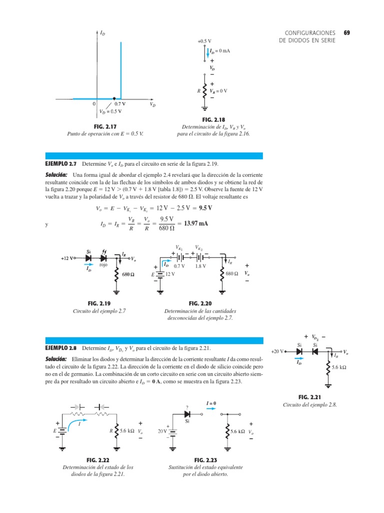 Análisis de circuitos con diodos en serie y en configuración serie-paralelo | PDF | Diodo ...