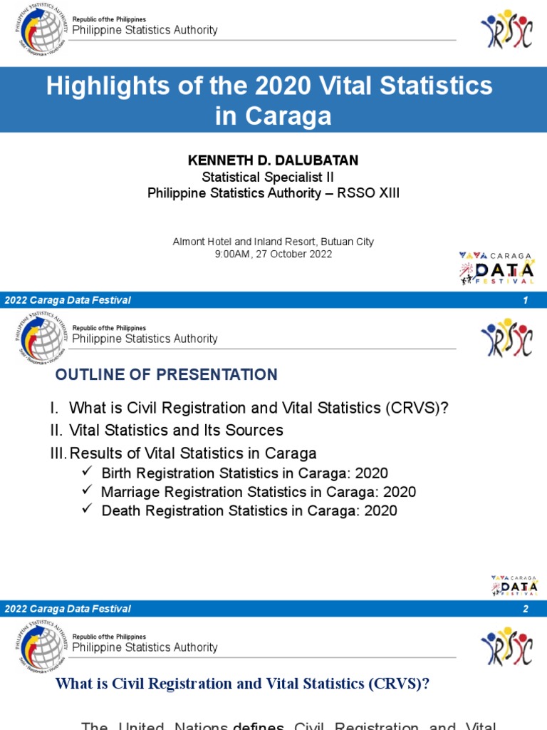Caraga 2020 Vital Statistics Overview | PDF | Health Sciences | Social ...