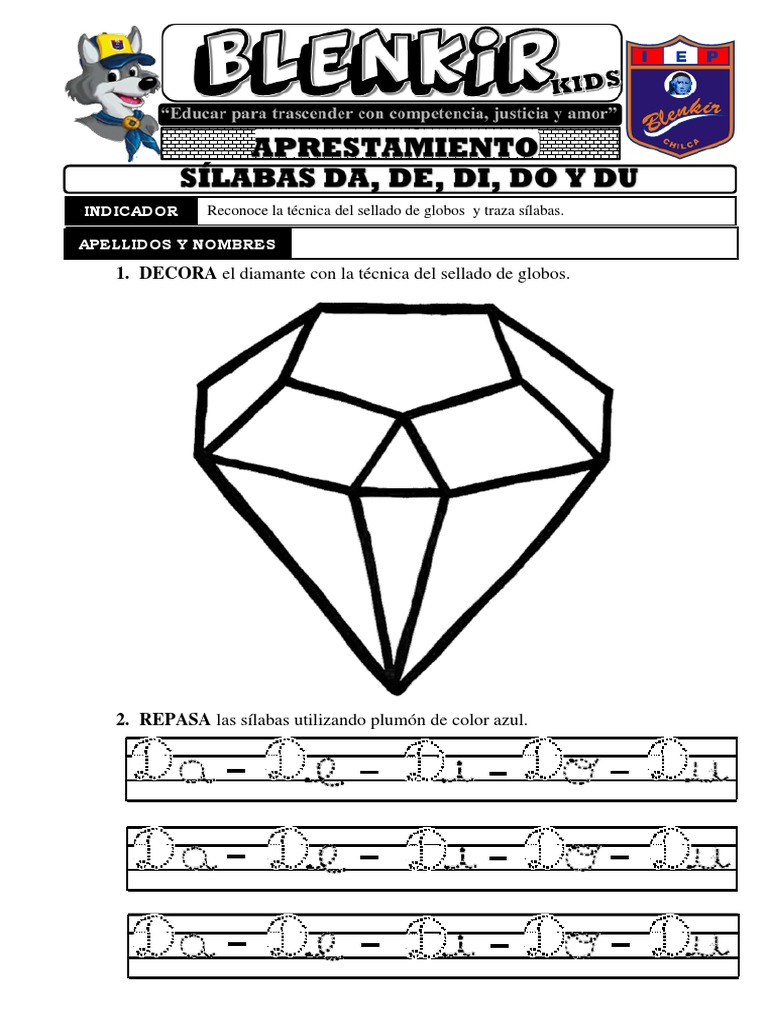 Actividades de Sílaba Diamante | PDF
