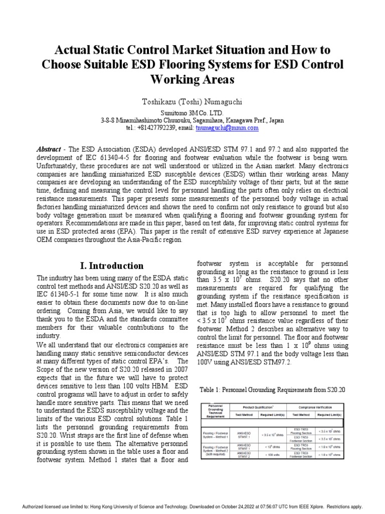 Actual Static Control Market Situation and How To Choose Suitable ESD ...