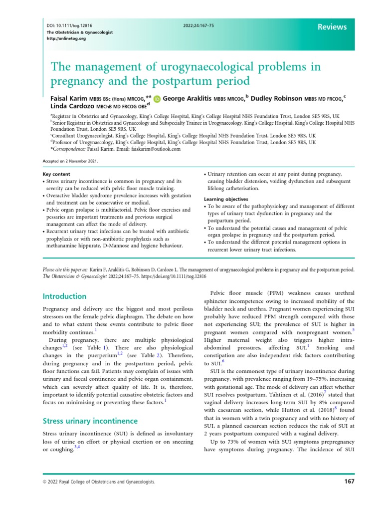 Postpartum Urinary Retention Management | PDF | Urinary Incontinence ...
