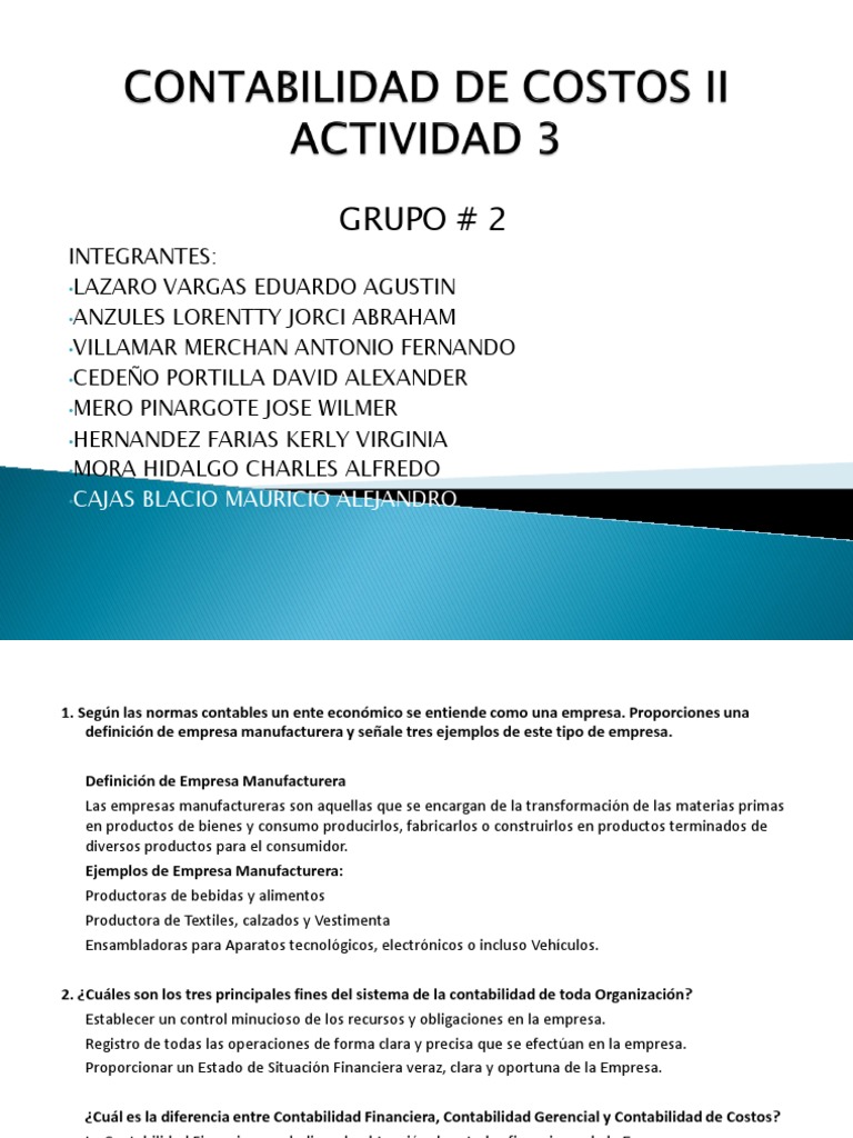 Actividad 3 Contabilidad de Costos Ii | PDF | Costo | Inventario