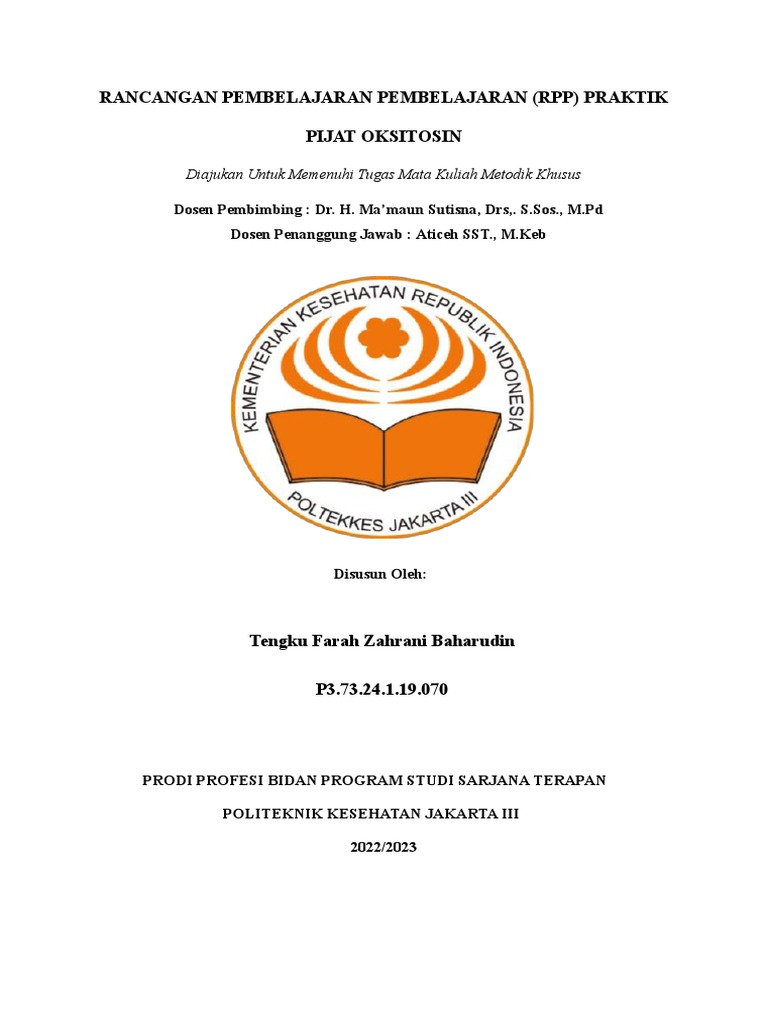 RPP Praktik Dan Daftil Done | PDF | Kesehatan Holistik