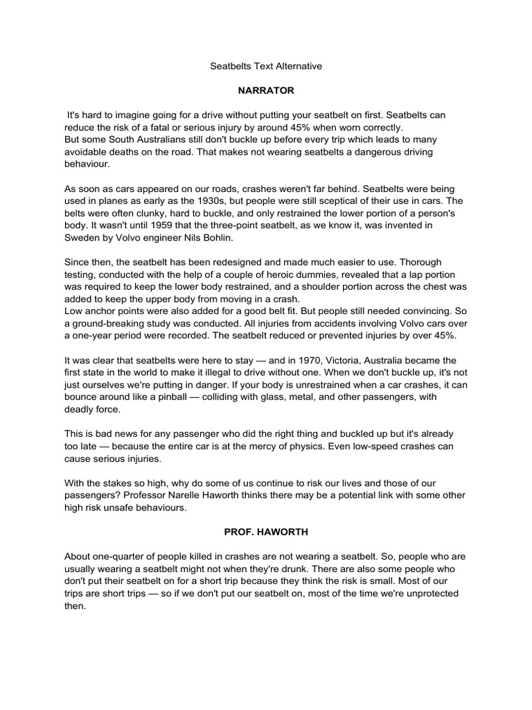 Seatbelts | PDF | Seat Belt | Motor Vehicle