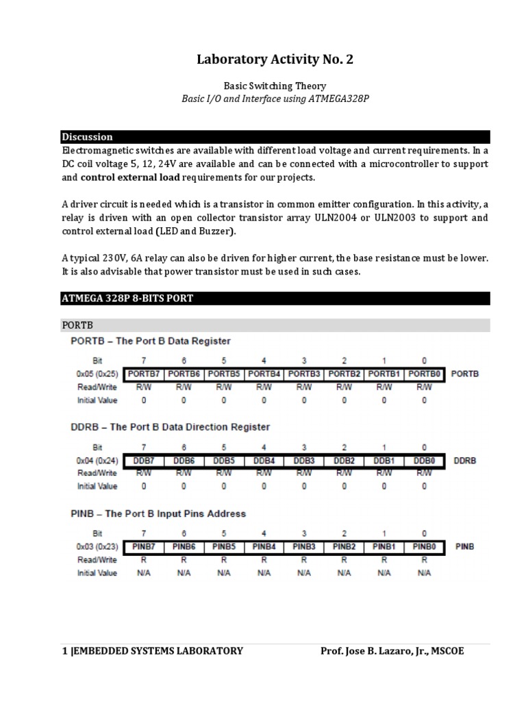 Drill 2.0 Basic I-O Switching Theory | PDF | Switch | Transistor