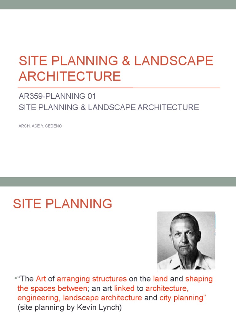 1A - Definition of Site Planning | PDF