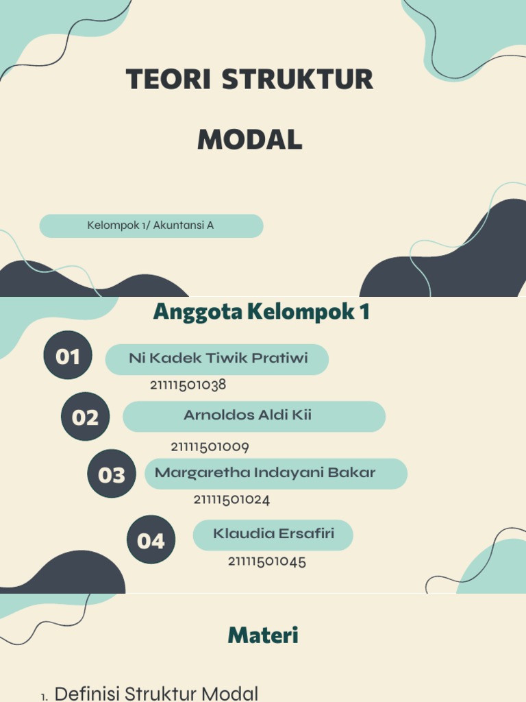Teori Struktur Modal | PDF | Pengelolaan Keuangan & Uang