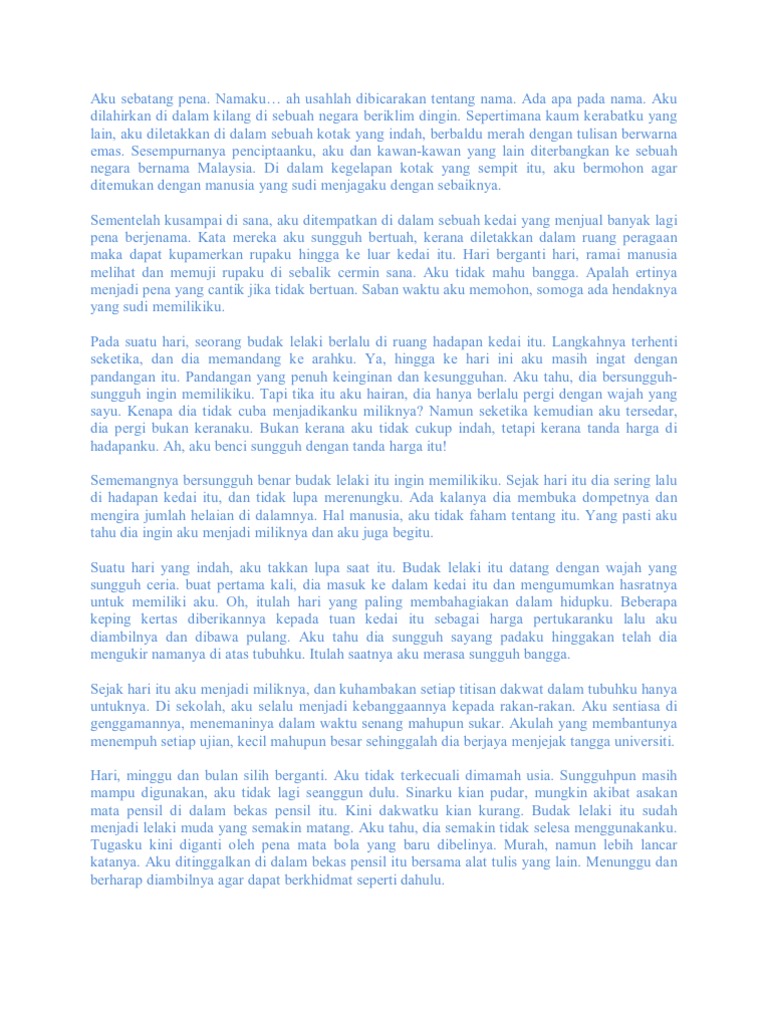 Aku Sebatang Pen | PDF