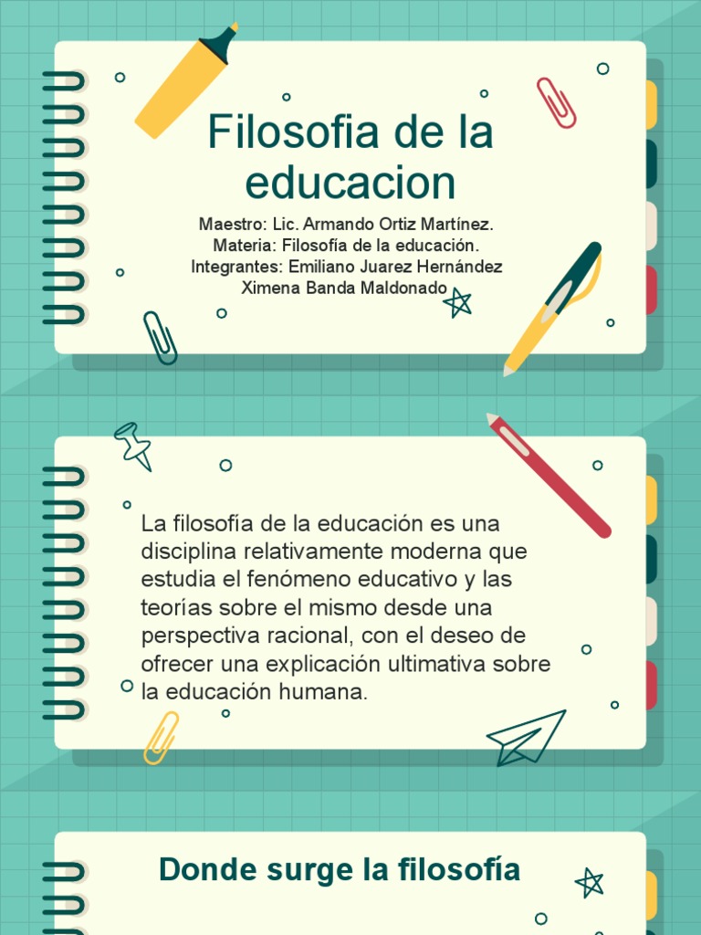 Filosofía de la Educación: Conceptos Clave | PDF | Ciencias sociales