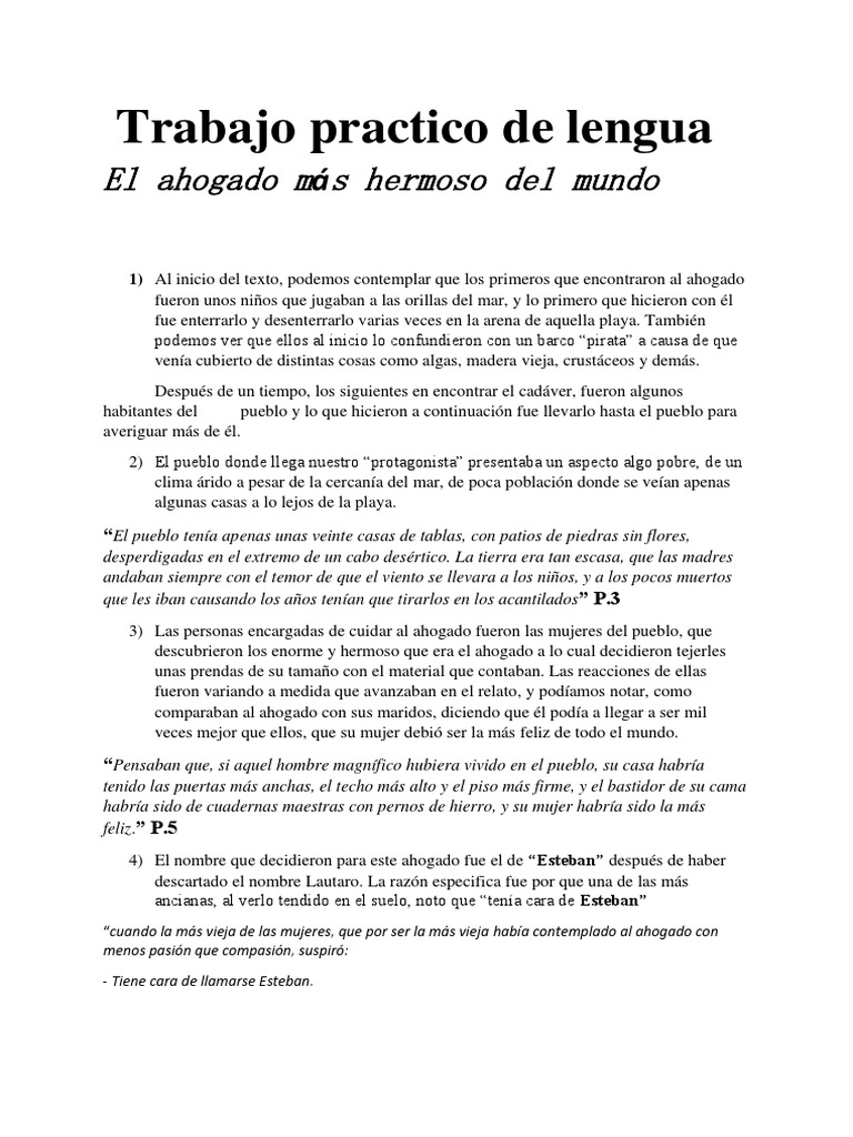 El Ahogado Mas Hermoso Del Mundo | PDF | Ciencias de la Tierra