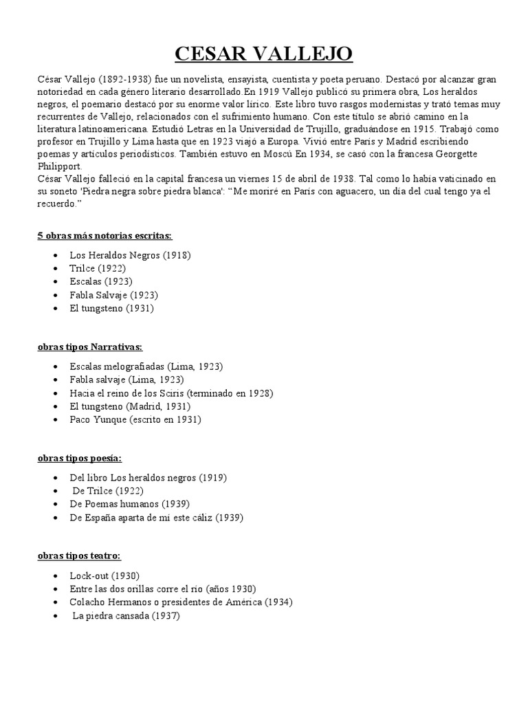 Cesar Vallejo | PDF