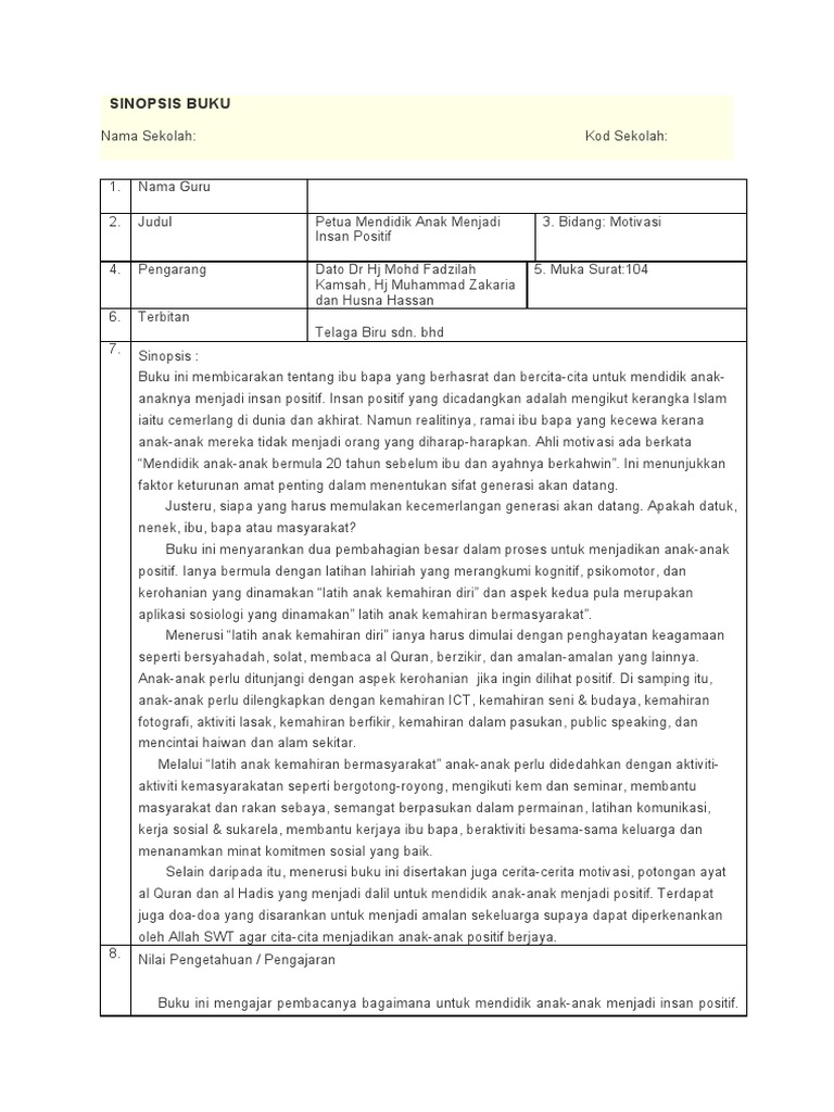 Sinopsis Buku | PDF
