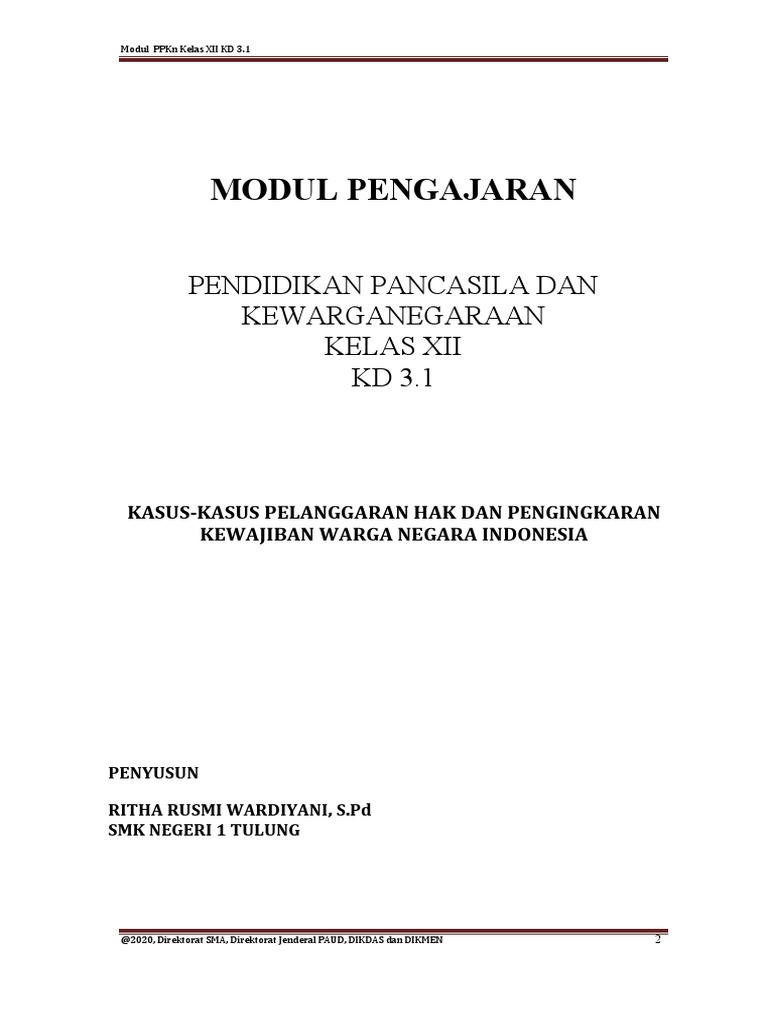 Modul Xii KD 3.1 Ham | PDF