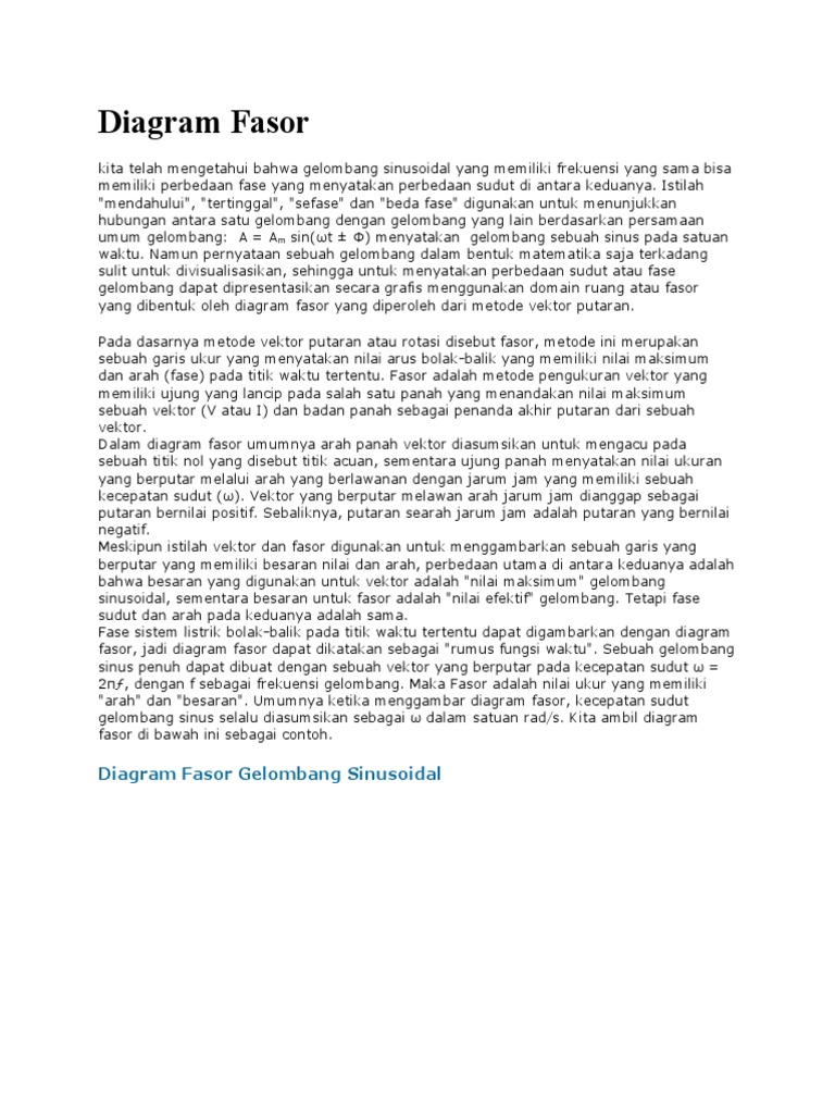 Diagram Fasor | PDF