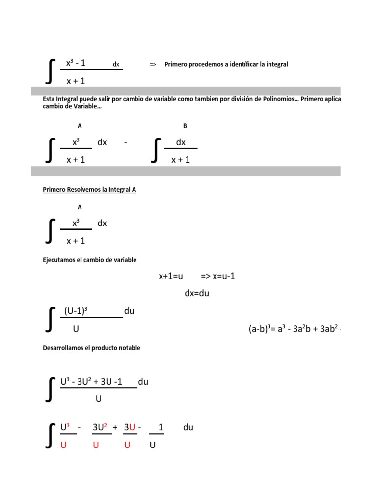 Cambio de Variable | PDF | Integral | Álgebra lineal