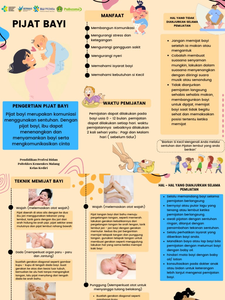 Leaflet Neonatus (Pijat Bayi) | PDF