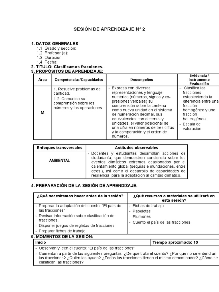 SESIÓN DE APRENDIZAJE 1 | PDF | Aprendizaje | Ciencia cognitiva