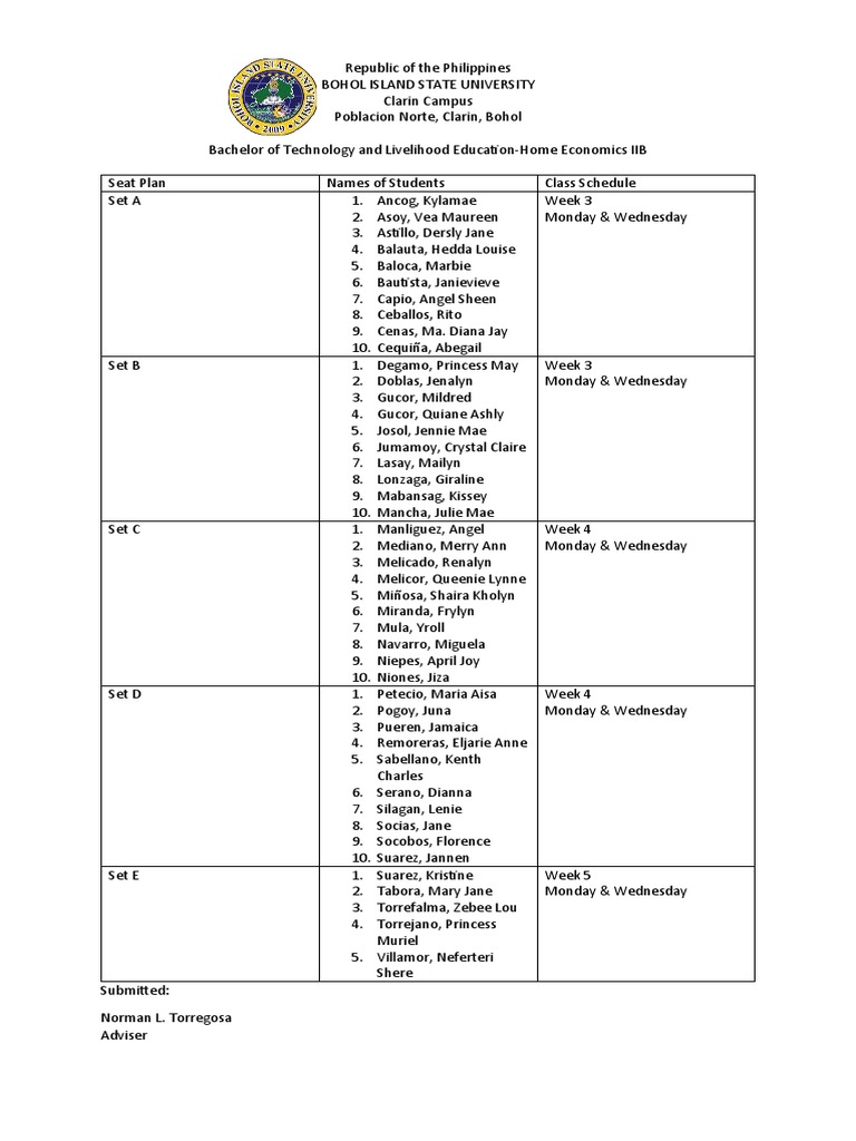 Seat Plan Btled He Iib | PDF