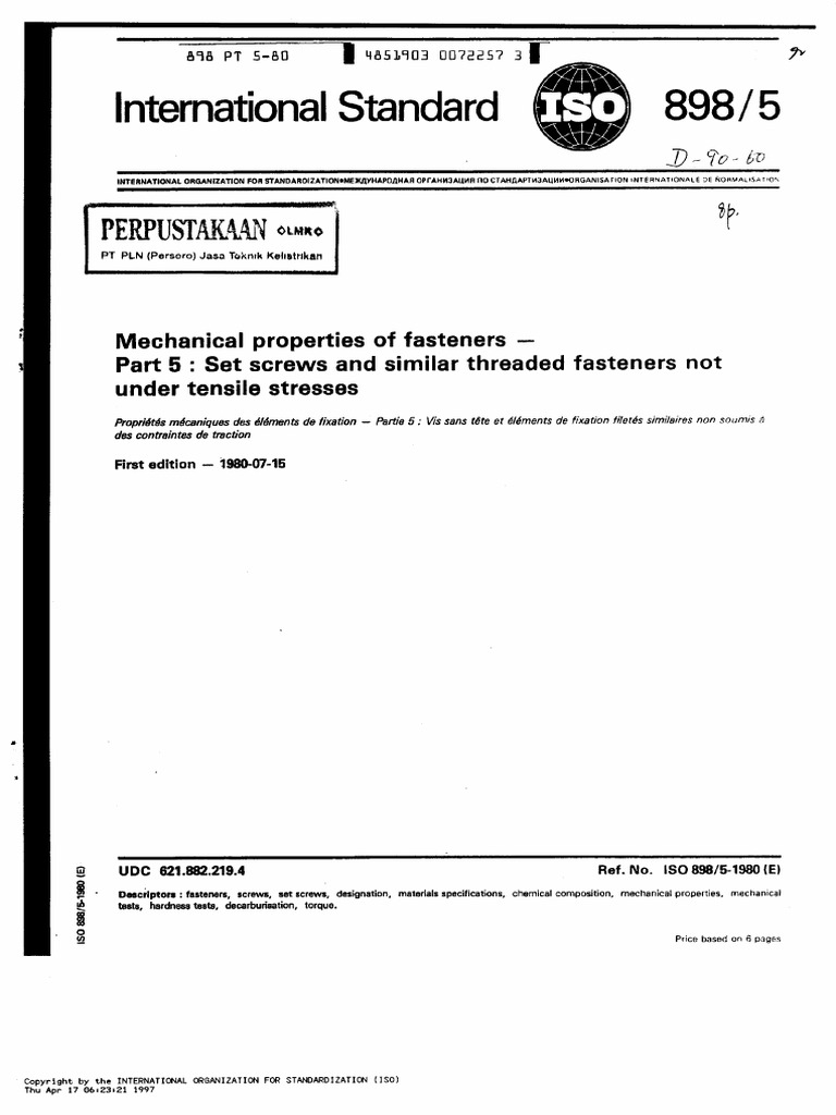 Iso 898-5 | PDF