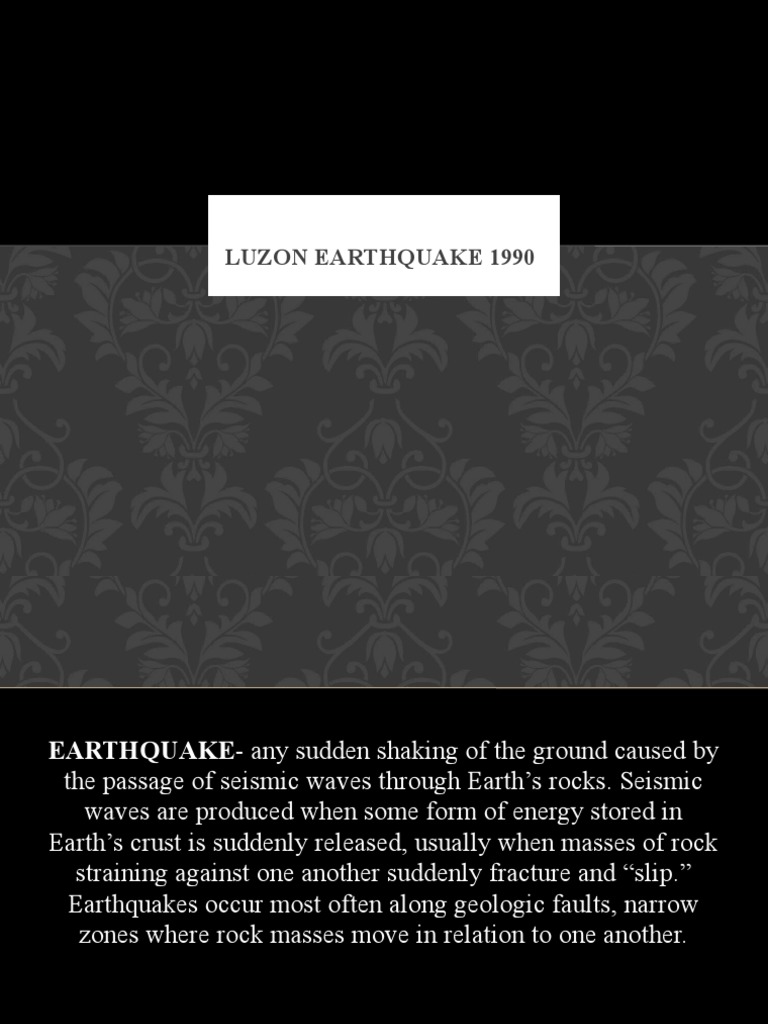 1990 Luzon Earthquake Overview and Impact | PDF | Earthquakes | Disasters