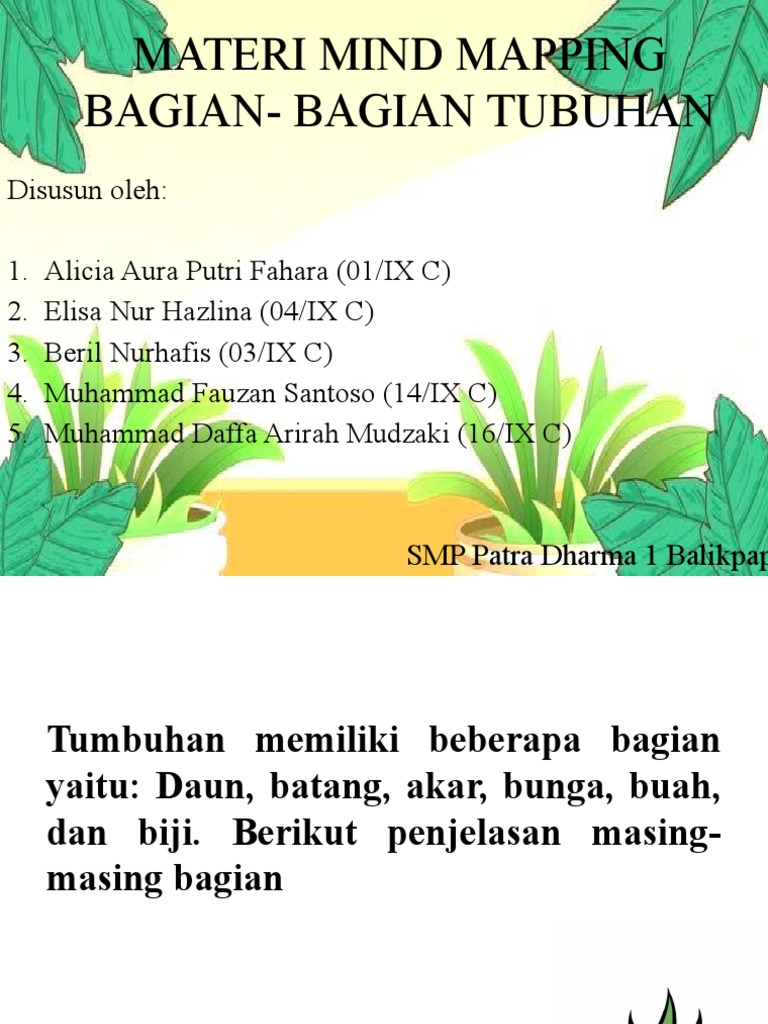 Materi Mind Mapping Bagian - Bagian Tubuhan | PDF