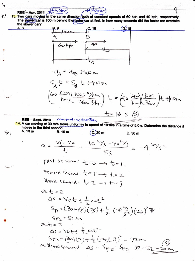 Car Motion and Speed Calculation | PDF