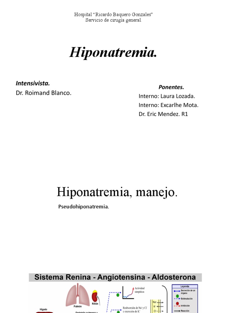 Hiponatremia PPT 3 | PDF | Sodio | Potasio