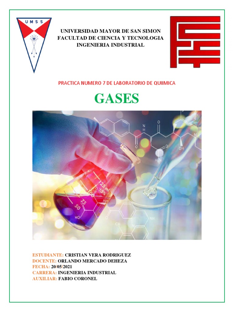 INFORME 7 de Lab. de Quimica | PDF | Gases | Cantidades fisicas