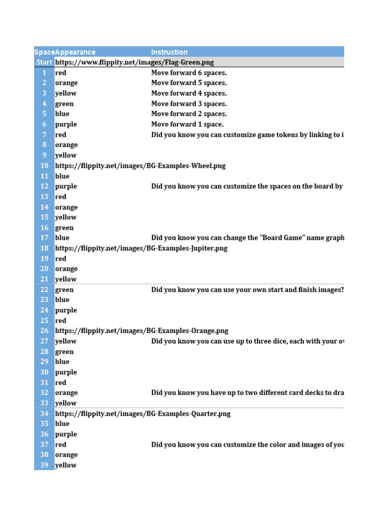 Flippity - Net Board Game Template | PDF | Application Software ...