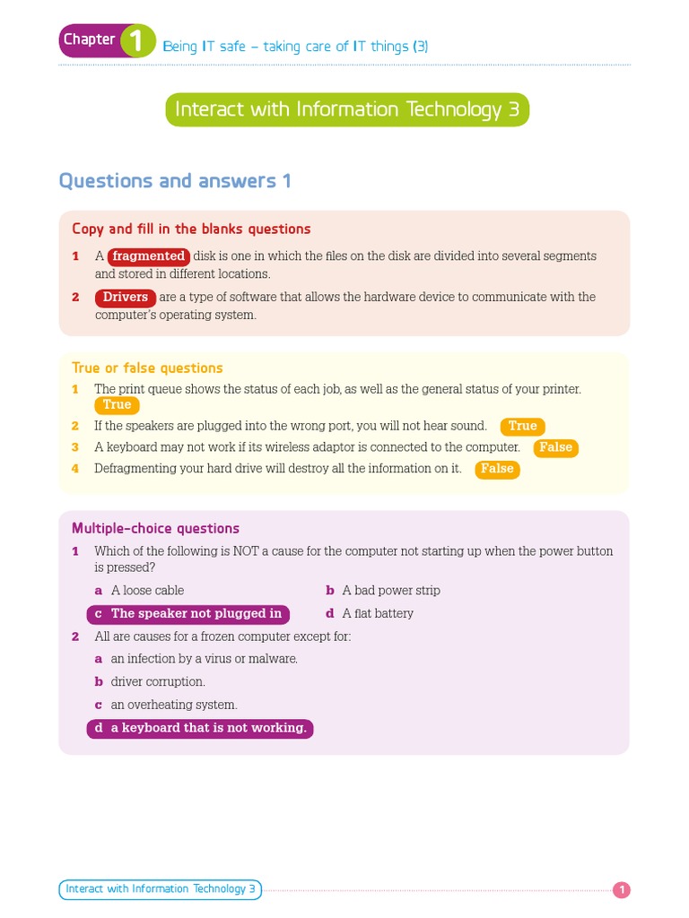 Interact With Information Technology 3 Answers | Download Free PDF ...