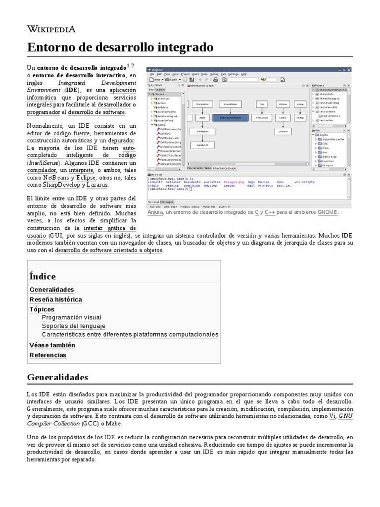 Entorno De Desarrollo Integrado Pdf Entorno De Desarrollo Integrado Ingeniería Informática 