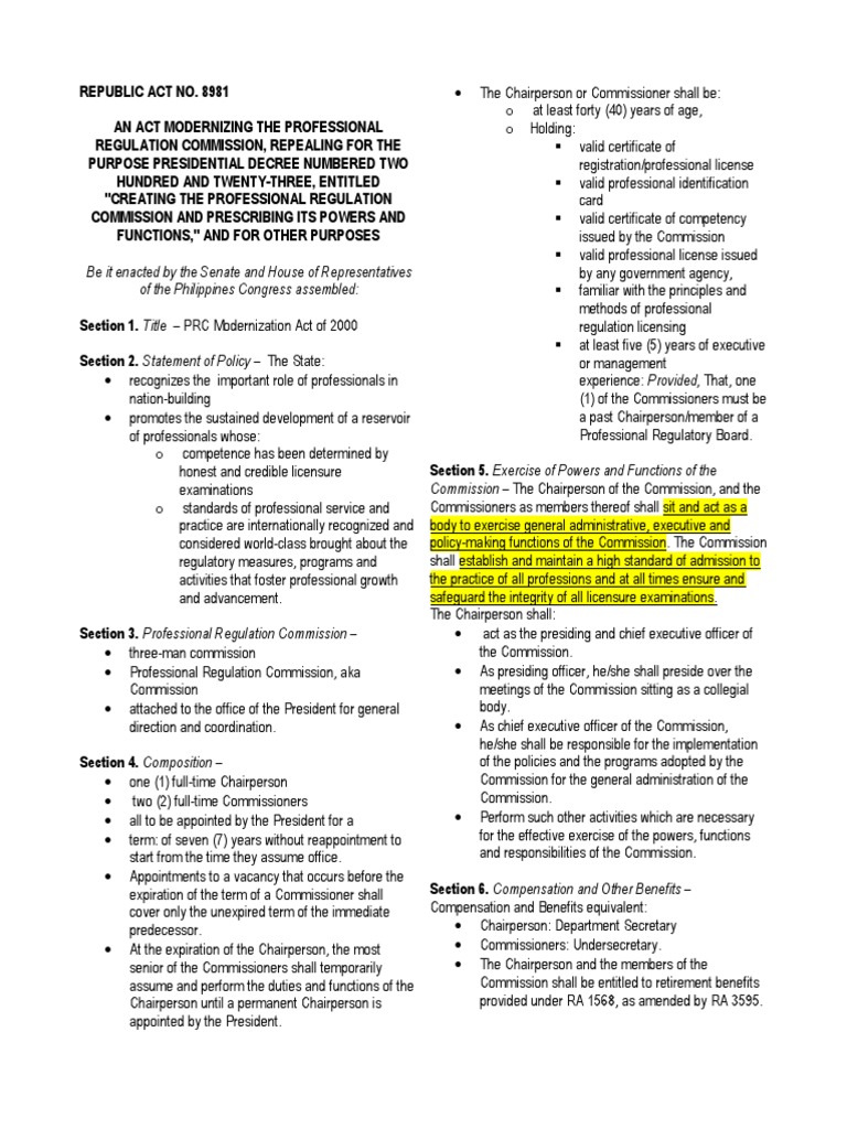 Ra 8981 | PDF | Licensure | Test (Assessment)