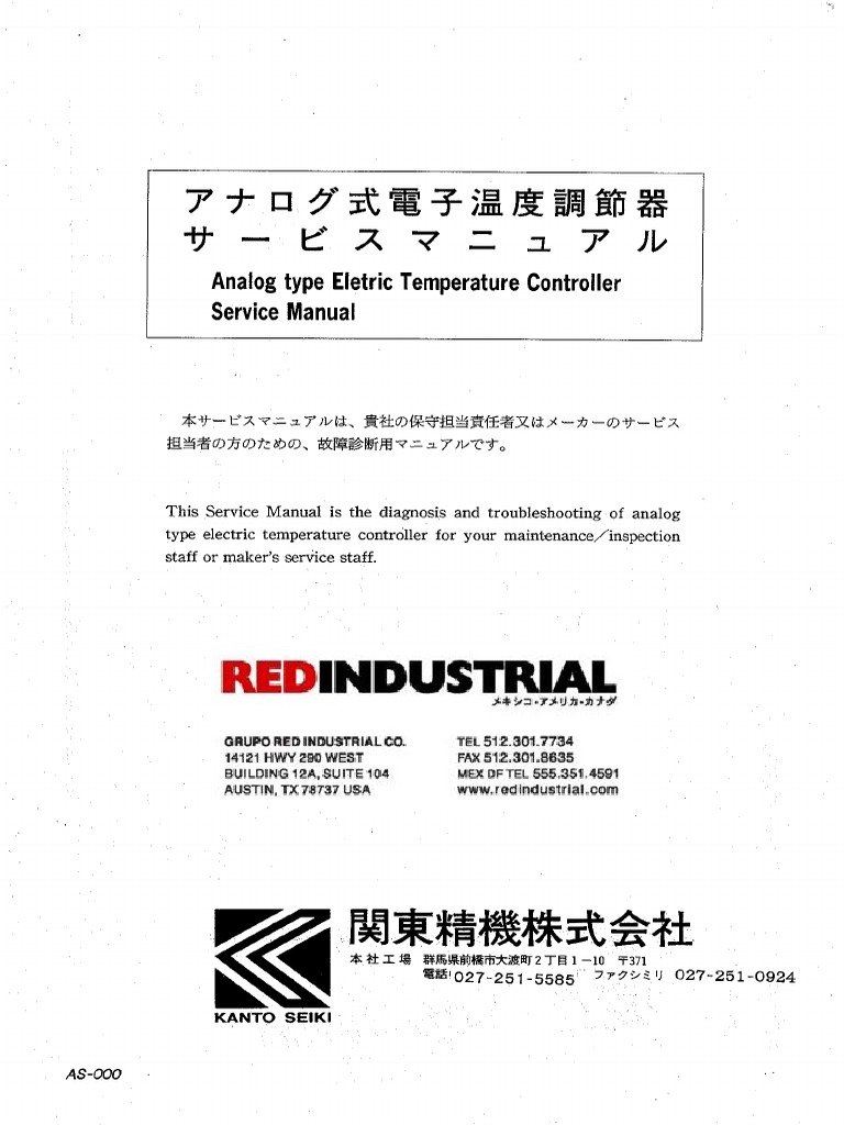 KTC Series Analog Temp Controller Manual | PDF