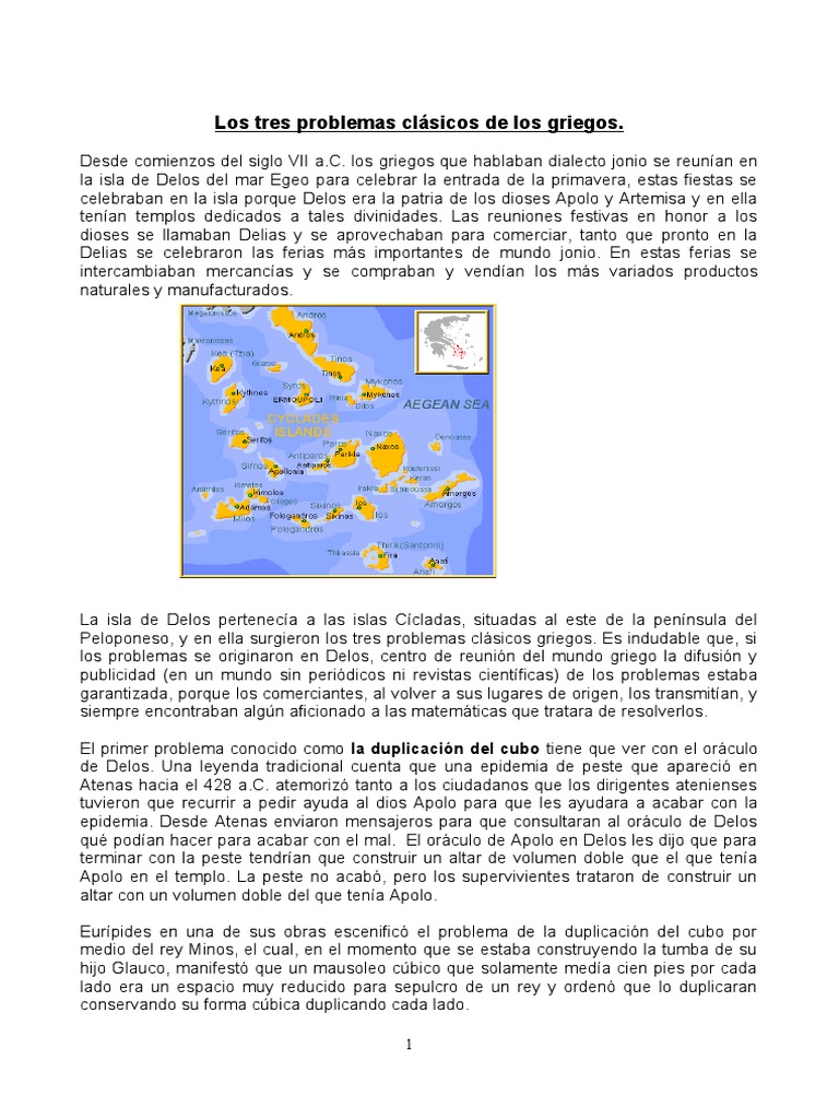 Analisis de Los Tres Problemas Fundamentales de Los Griegos | PDF ...