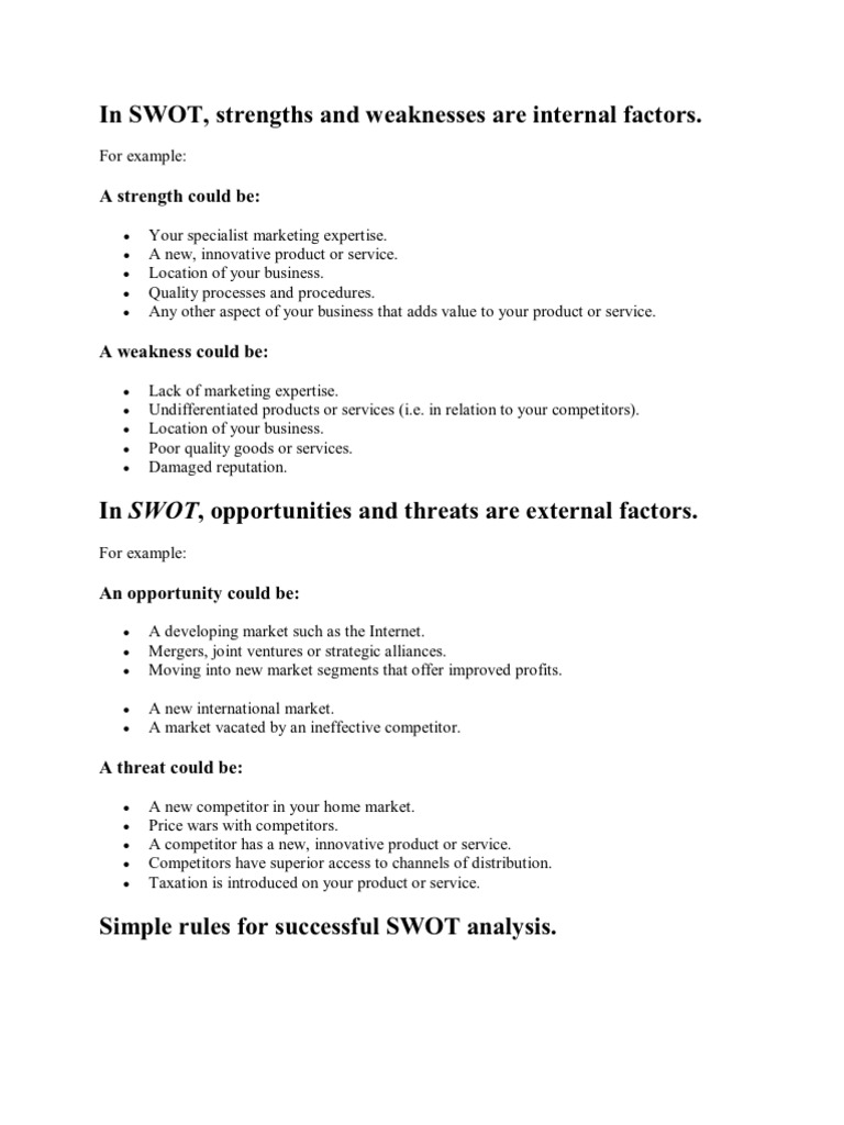 SWOT Analysis | PDF | Retail | Swot Analysis