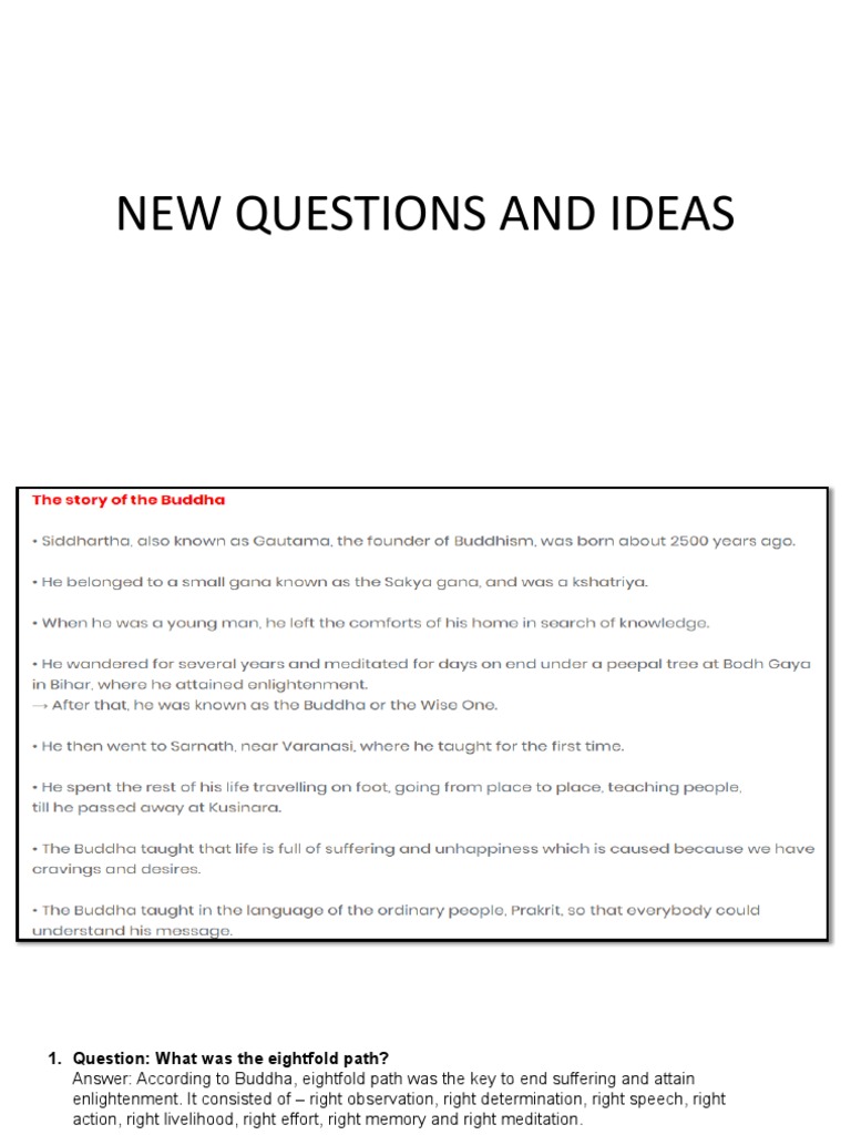 New Questions and Ideas | PDF
