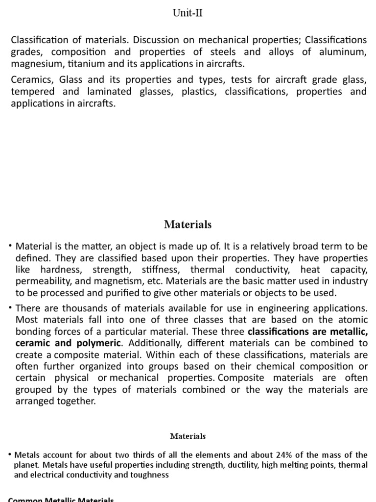 Unit-II EME Aerospace | PDF | Materials Science | Ceramics