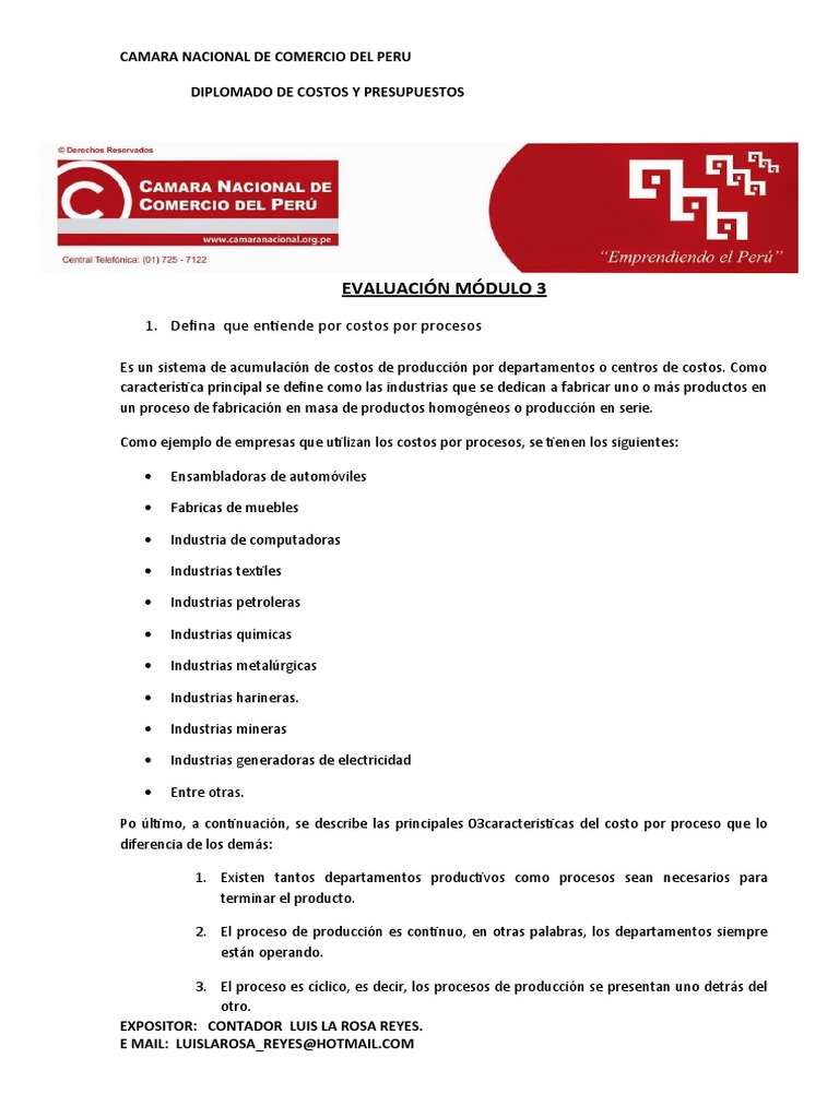 Evaluacion Modulo 3 | PDF | Presupuesto | Contabilidad