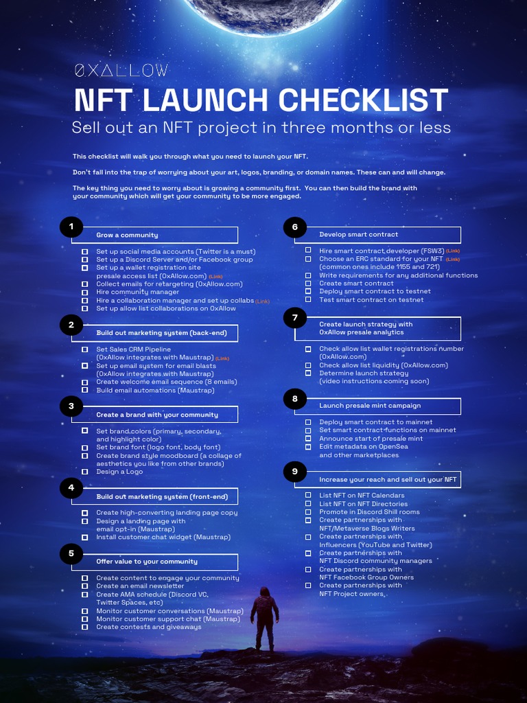 NFT Launch Checklist: Sell Out An NFT Project in Three Months or Less | PDF | Communication ...