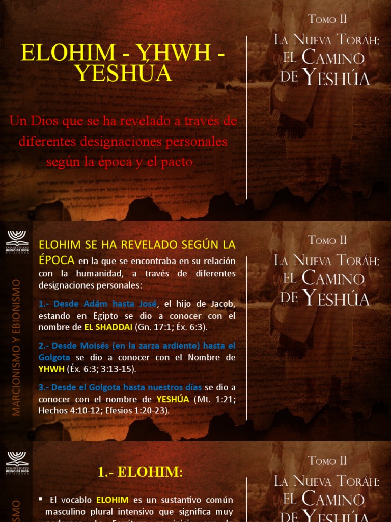 Elohim Yhwh Yeshua | PDF | Tetragrammaton | Jesús