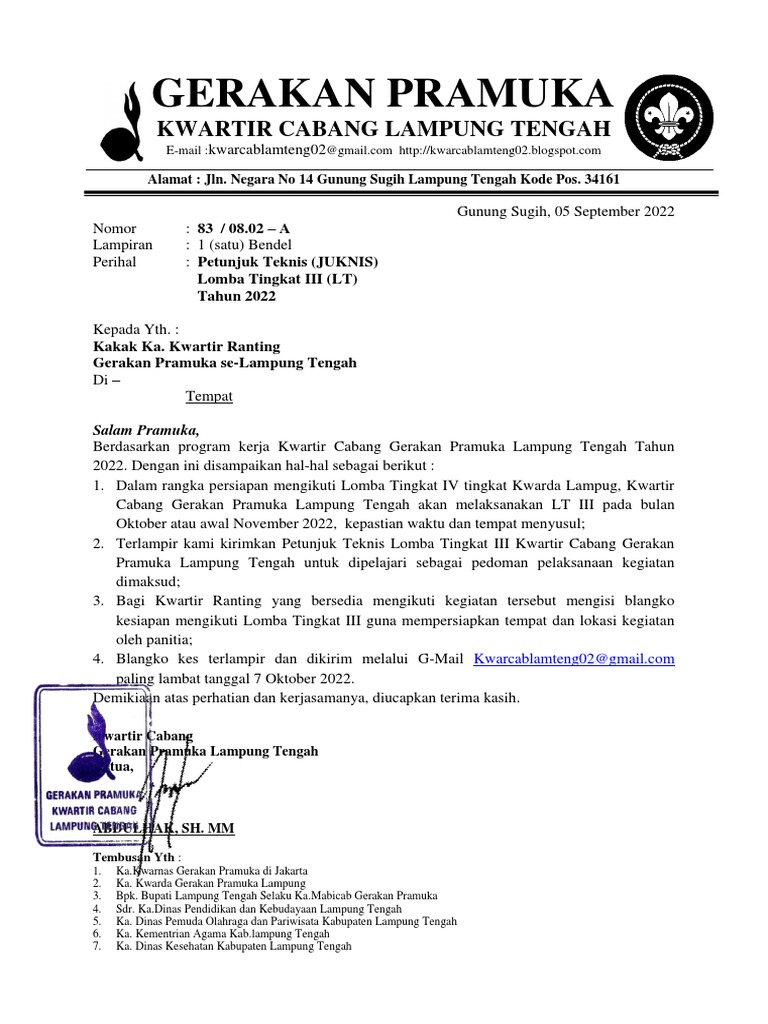 Juknis LT III Kwarcab Lampung Tengah Tahun 2022 | PDF Juknis LT III Kwarcab Lampung Tengah Tahun 2022 | PDF