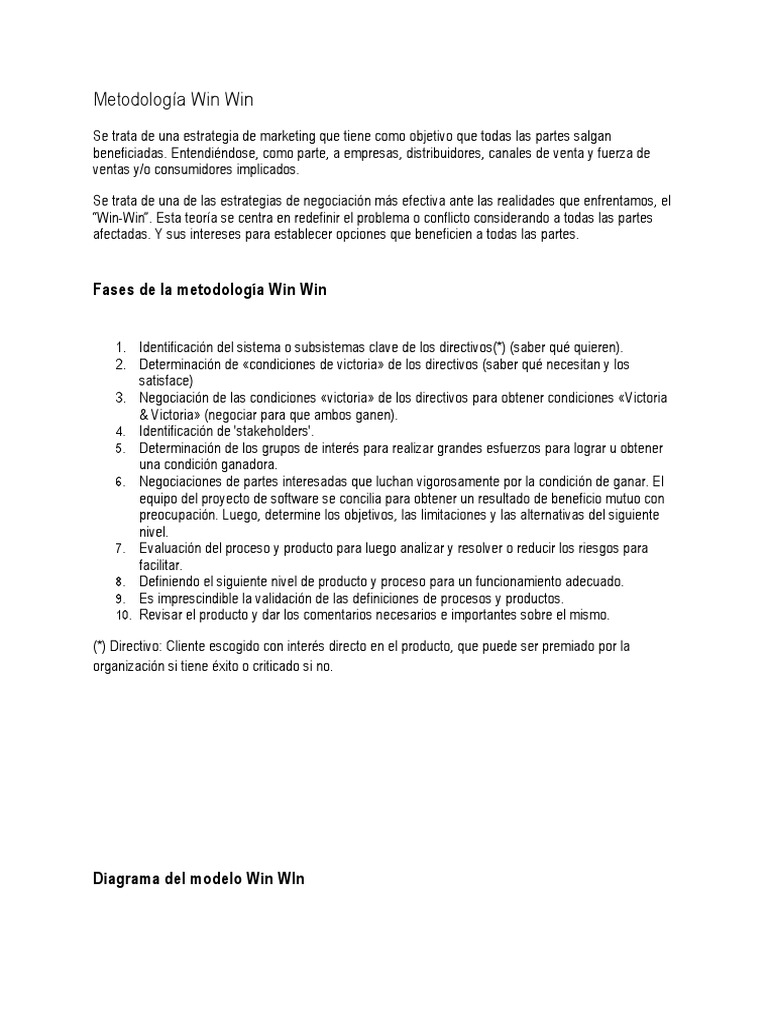 Modelo Win Winn | PDF | Software | Ingeniería de software