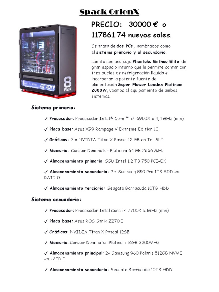 8pack OrionX | PDF | Informática