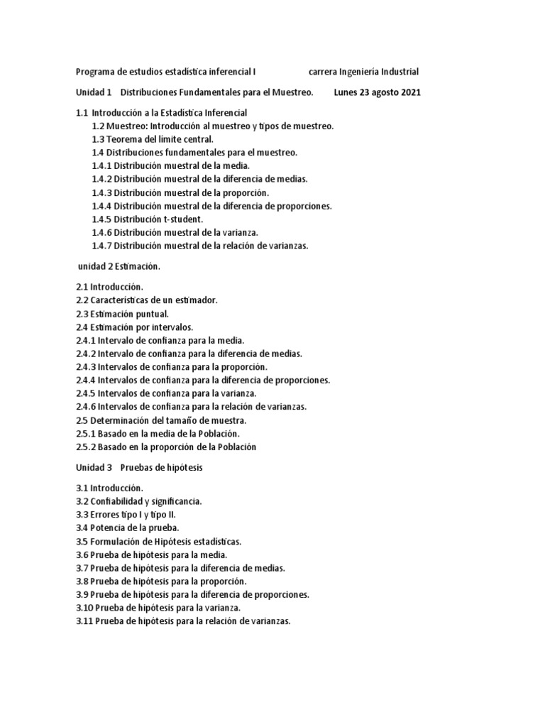 ANTOLOGIA INF 1 Ingeniería Industrial | PDF | Muestreo (Estadísticas ...