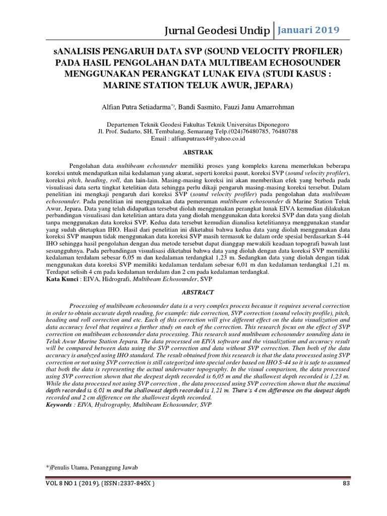 Setiadarma Er Al. 2019. Multibeam | PDF