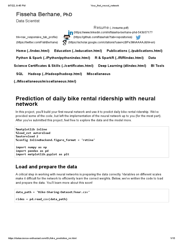 Your First Neural Network | PDF | Systems Science | Computational Science
