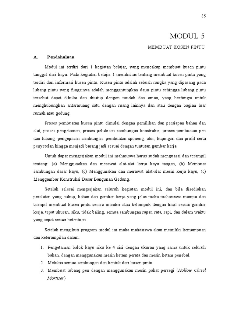 Modul5 Praktek Kayu | PDF