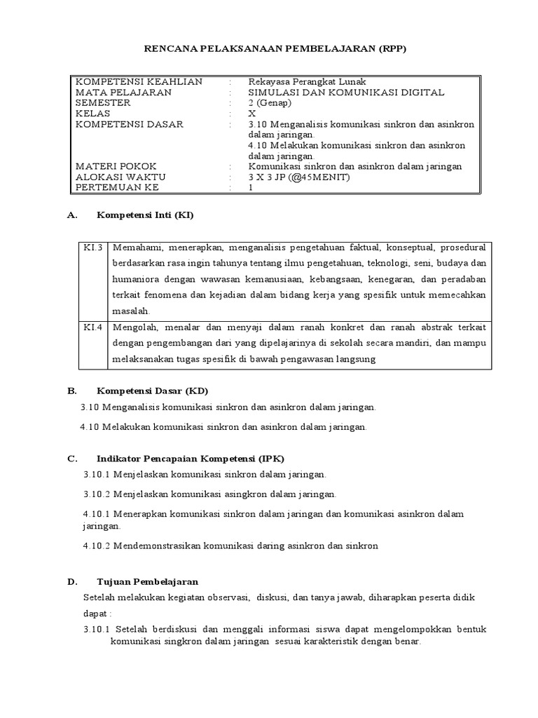 3.10 Menganalisis Komunikasi Sinkron Dan Asinkron Dalam Jaringan | PDF ...