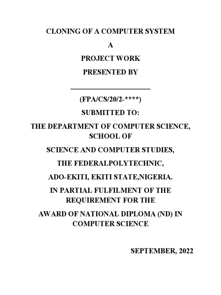 Cloning of A Computer System | PDF | Computer Data Storage | Central Processing Unit