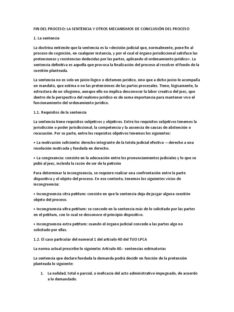 Fin Del Proceso | PDF | Sentencia (ley) | Jurisdicción